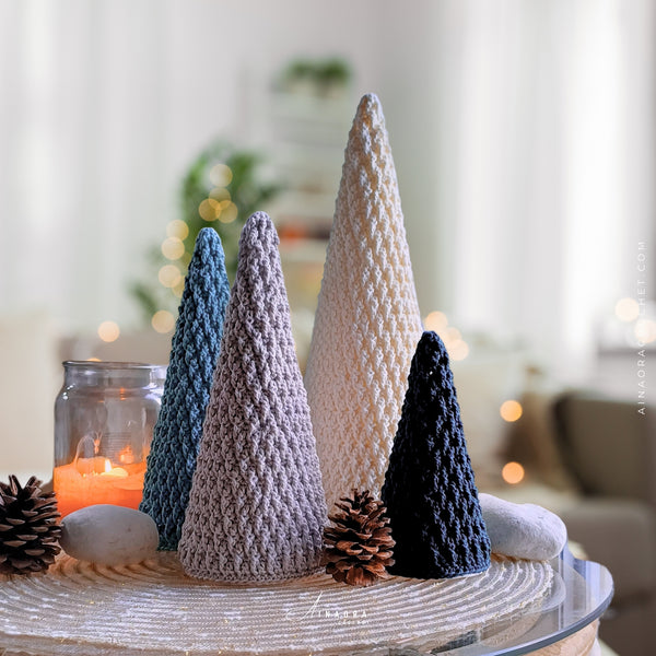 Alpine Cone Trees Crochet Pattern – Ainaora Crochet